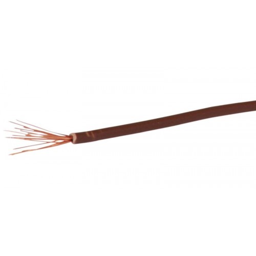 T-Litze 0,5mm² a.Spule braun Ring zu 100m