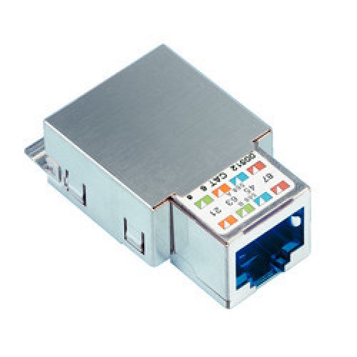 Anschlussmodul Spezial R&M freenet 1x RJ45/s Kat.6, ohne Adapterplatte abgeschirmt, für 4-fach ...