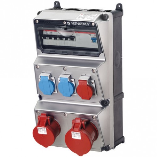 Wand-Stromverteiler AMAXX silber IP44 Mennekes