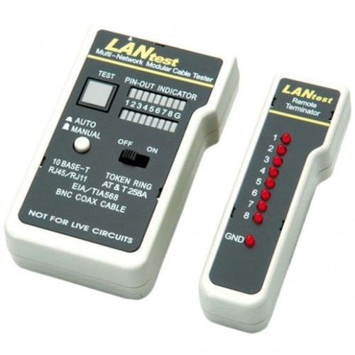 Multi-Network-Kabeltester für RJ45 geschirmt mit BNC Adapter