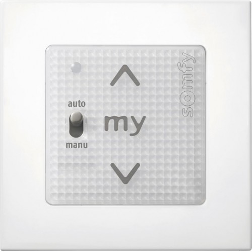 UP-RF-Wandsender Somfy Smoove 1 A/M io mit Rahmen Pure