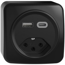 AP-Steckdose USB Typ A+C + Typ 13 Feller STANDARDdue QX54 230V 3000mA ...