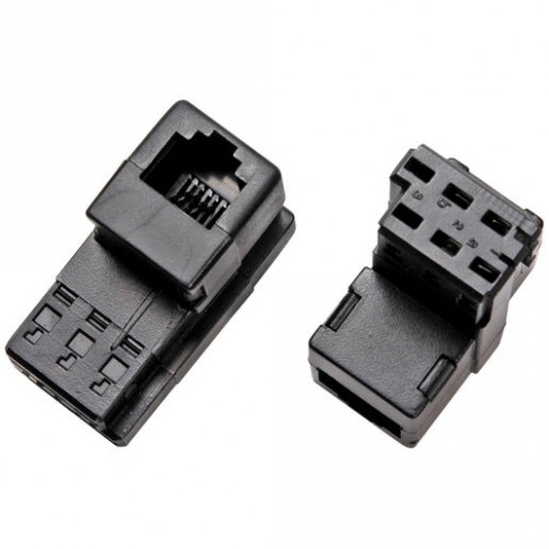 Winkeladapter TT83m/RJ11f UTP u schwarz US