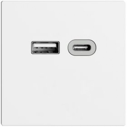 AP-Steckdose USB 18W Typ A+C Feller EDIZIOdueFX54 230V 3600mA weiss