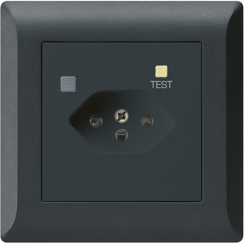 UP-Steckdose Hager kallysto.line T13 FI 30mA schwarz