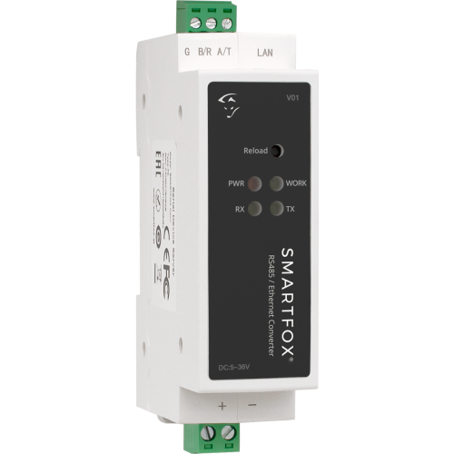 SMARTFOX RS485/Ethernet Converter